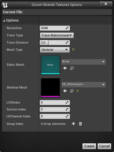 Generating Groom Textures Unreal Engine Documentation Epic Developer Community