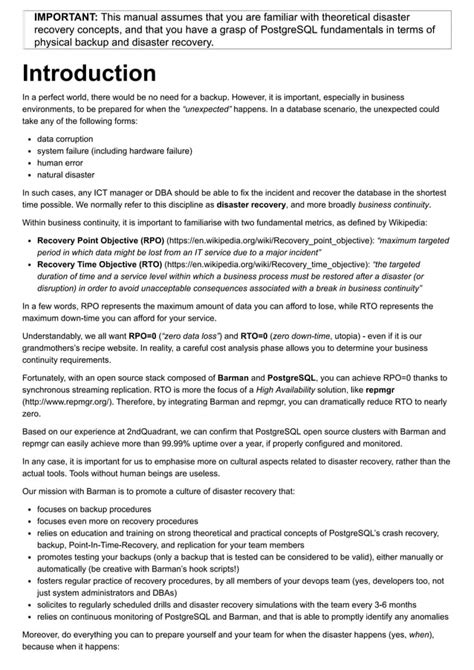 Barman Postgresql Manual Pdf