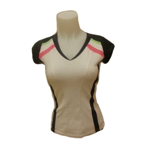 Bolle Womens High Voltage Cap Sleeve Top Whitegraphite 8729 2018 The Tennis Shop