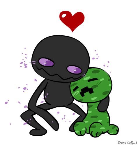 Minecraft Creeper And Enderman Kiss