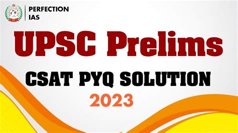 UPSC PRELIMS CSAT PYQ PREVIOUS YEAR QUESTIONS 2023 CSAT PYQ