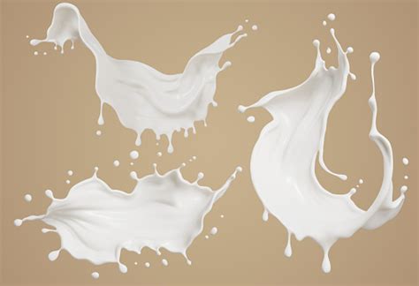 갈색 배경 요구르트 또는 우유 크림 3d 그림에 고립 된 우유 스플래쉬 0명에 대한 스톡 사진 및 기타 이미지 0명 곡선 단백질 Istock