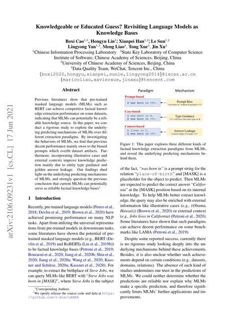 Pdf Knowledgeable Or Educated Guess Revisiting Language Models As