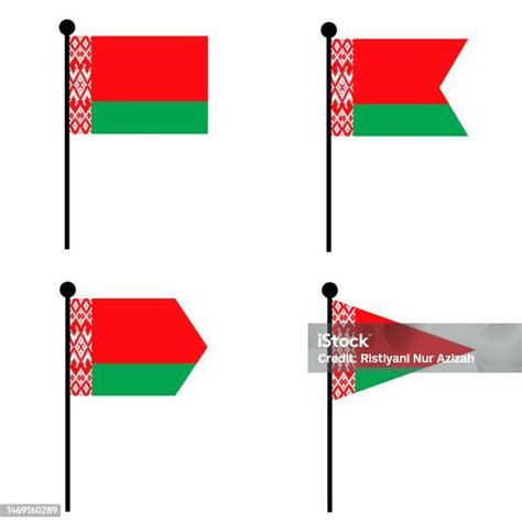 벨로루시 흔들리는 깃발 아이콘은 4 가지 모양 버전으로 설정됩니다 0명에 대한 스톡 벡터 아트 및 기타 이미지 0명 개체 그룹 공휴일 Istock