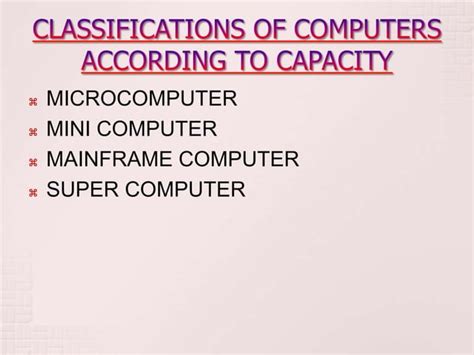 Classifications Of Computers Pptx