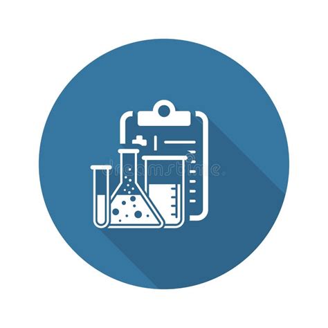 Laboratory Analysis Flat Icon Stock Illustration Illustration Of Sign