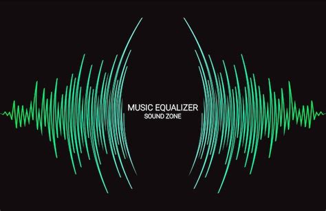 방사형 음파 곡선 배너 벡터 다채로운 이퀄라이저 배경 음악 포스터에 대 한 추상 기술 커버 프리미엄 벡터