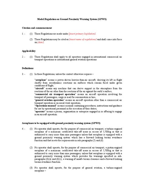 Regulating The Use Of Ground Proximity Warning Systems In Commercial And General Aviation Regulating The Use Of Ground Proximity Warning Systems In Commercial And General Aviation