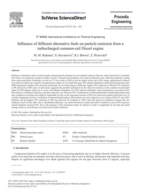 Pdf Influence Of Different Alternative Fuels On Particle Emission From A Turbocharged Common Pdf Influence Of Different Alternative Fuels On Particle Emission From A Turbocharged Common