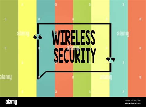 Writing Note Showing Wireless Security Business Concept For Prevention