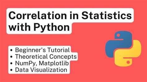 Correlation In Statistics Using Python Youtube