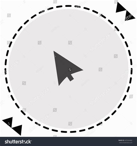 Cursor Icon Flat Design Isolated Illustration Stock Vector Royalty Free Shutterstock