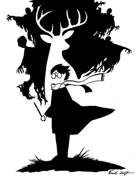 Harry Potter Deer Tumblr Harry Potter Drawings Harry Potter Stencils Harry Potter Silhouette