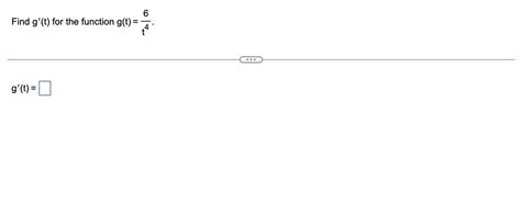 Solved Find G T For The Function G T T46 G T Chegg Com