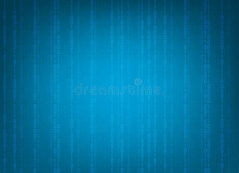 Blue Binary Code Background Stock Vector Illustration Of Blue