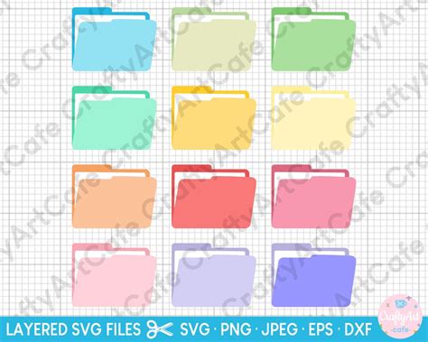 File Folder Svg Folder Svg Layered Cut File Cricut File Folder Clipart File Folder Graphic