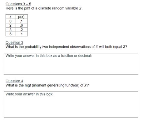 solved questions 3 5here is the pmf of a discrete random
