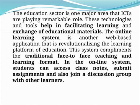 Presentation On Scope Of Ict In Educationpptx