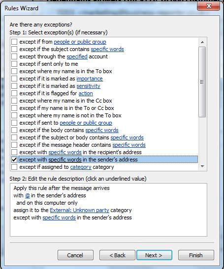 How To Use MS Outlook Rules To Filter Internal Emails From External Trusted And Untrusted Mails