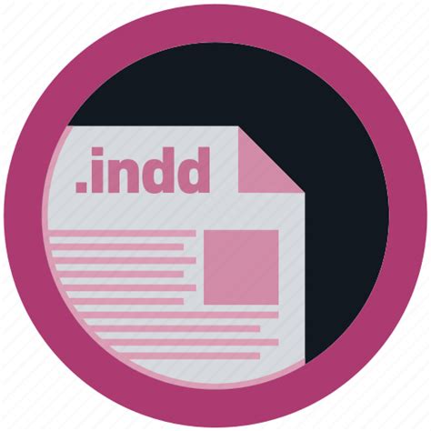 Document Extension File Format Indd Round Roundettes Icon