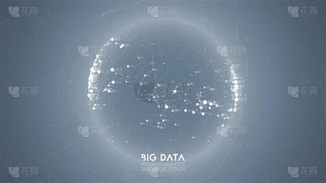 大数据可视化。未来的信息。美学设计的信息。可视化数据的复杂性。复杂数据线程图形可视化。抽象的数据图。素材 花瓣网