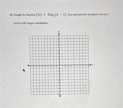 solved 10 graph the function f x 2log5 x−1 you must plot
