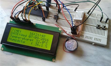 Pic18f4550 20x4 Lcd Ds1307 Rtc Dht22 Relative Humidity And Temperature Sensor