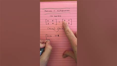 How To Multiply Matrices Youtube