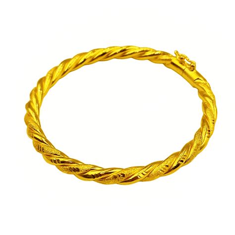 916 Gold Twisted Bangle Marina Goldsmith