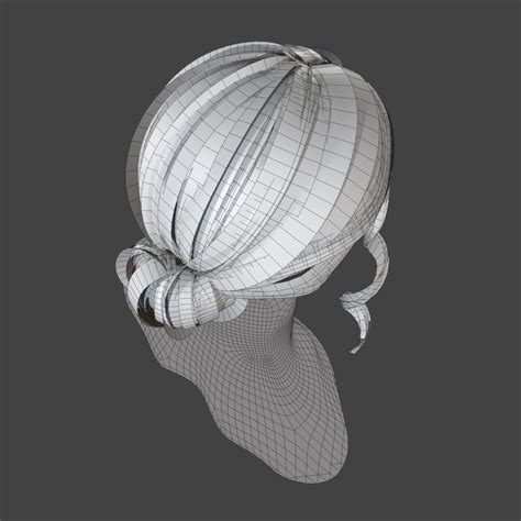 Realtime Hairstyle 3d Model 15 Obj Free3d