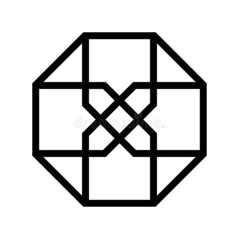 Geometric Pattern Icon Vector Geometric Figure Illustration Sign Coasters Stencil Symbol Or