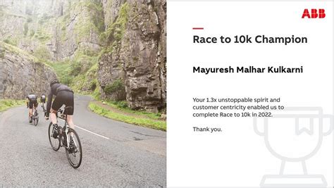Mayuresh Kulkarni On Linkedin Proud To Be A Part Of Abb Race To 10k
