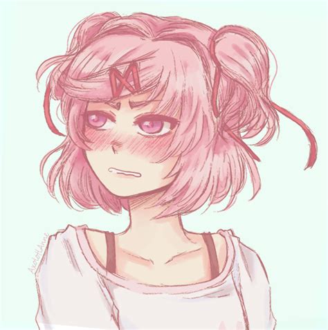 Natsuki Ddlc Fanart By Axolotl Anne On Deviantart