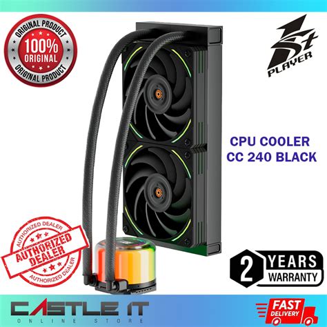 1st Player Cc240 Cc360 Black White Argb 240mm Aio Liquid Cpu Cooler With Led Temperature