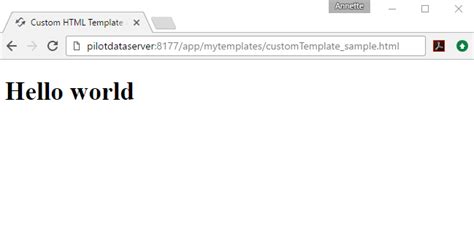 The HTML Panel Template Builder