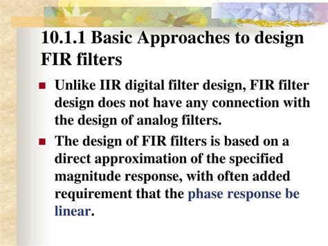 Ppt Chapter 10 Fir Digital Filter Design Powerpoint Presentation Free Download Id 4119387