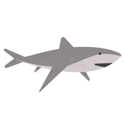 Ejemplo Plano Del Tibur N En Blanco Ilustraci N Del Vector Ilustraci N De Azul Vector