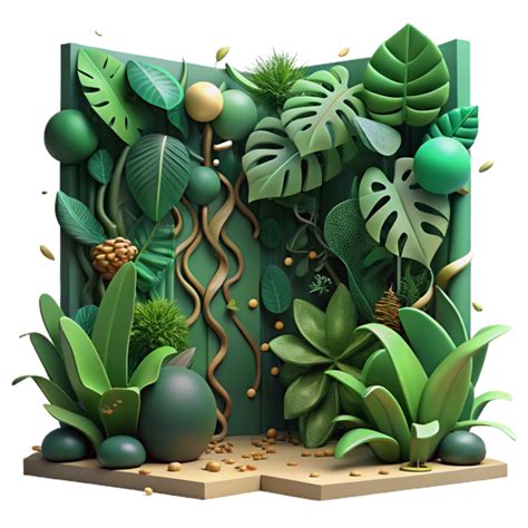 Extraordinary Traditional Dark Green Jungle Vines Cutout Detailed 60749689 Png