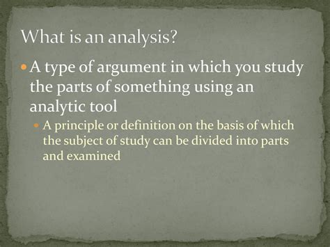 Analysis Ppt Download