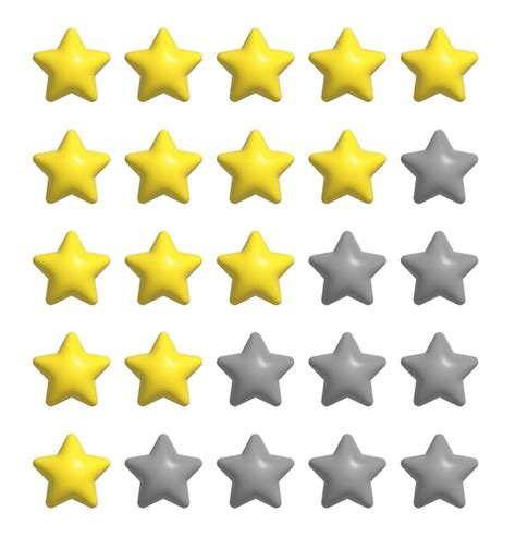 Premium PSD Five Star Product Rating Review D Icon For Apps And Websites On A Transparent