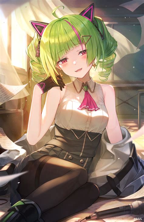 Safebooru 1girl Absurdres Ahoge Bare Shoulders Black Skirt Blush