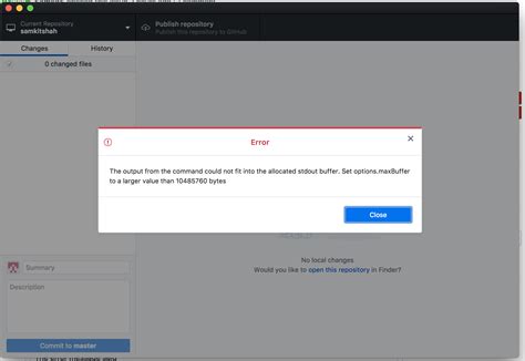 Error While Uploading Files Locally On Github Desktop For Mac · Issue