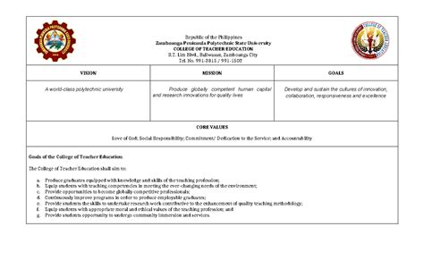 calculus 1 syllabus republic of the philippines zamboanga peninsula