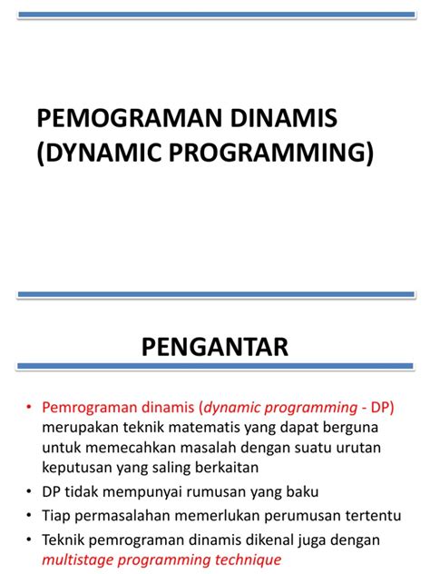 Pertemuan 4 Program Dinamis Pdf