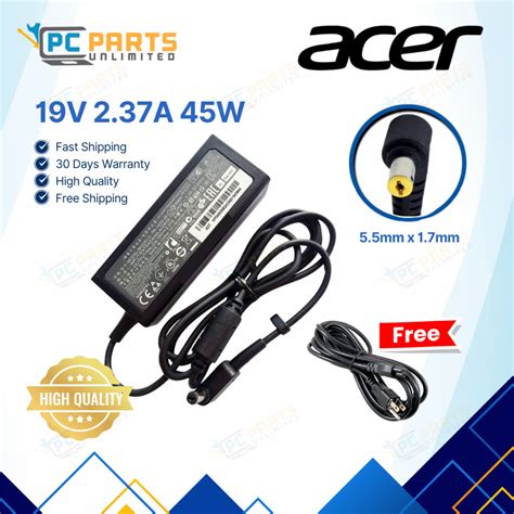 Acer Laptop Charger 19v 237a For Aspire 3 N19c1 A314 31 A315 42 A315