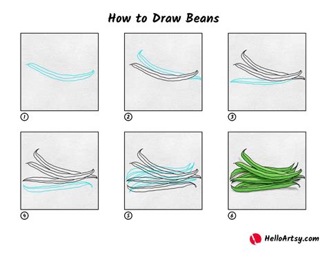 How To Draw Beans Helloartsy