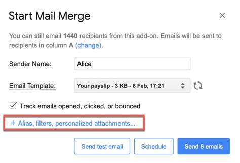 Send A Mail Merge With Personalized Attachments To Each Recipient Documentation Yet