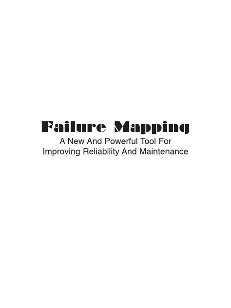 Failure Mapping Pdf Reliability Engineering Scientific Method