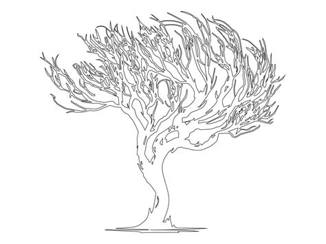 Tree Line Art 25561049 Vector Art At Vecteezy