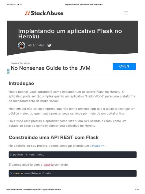implantando um aplicativo flask no heroku pdf